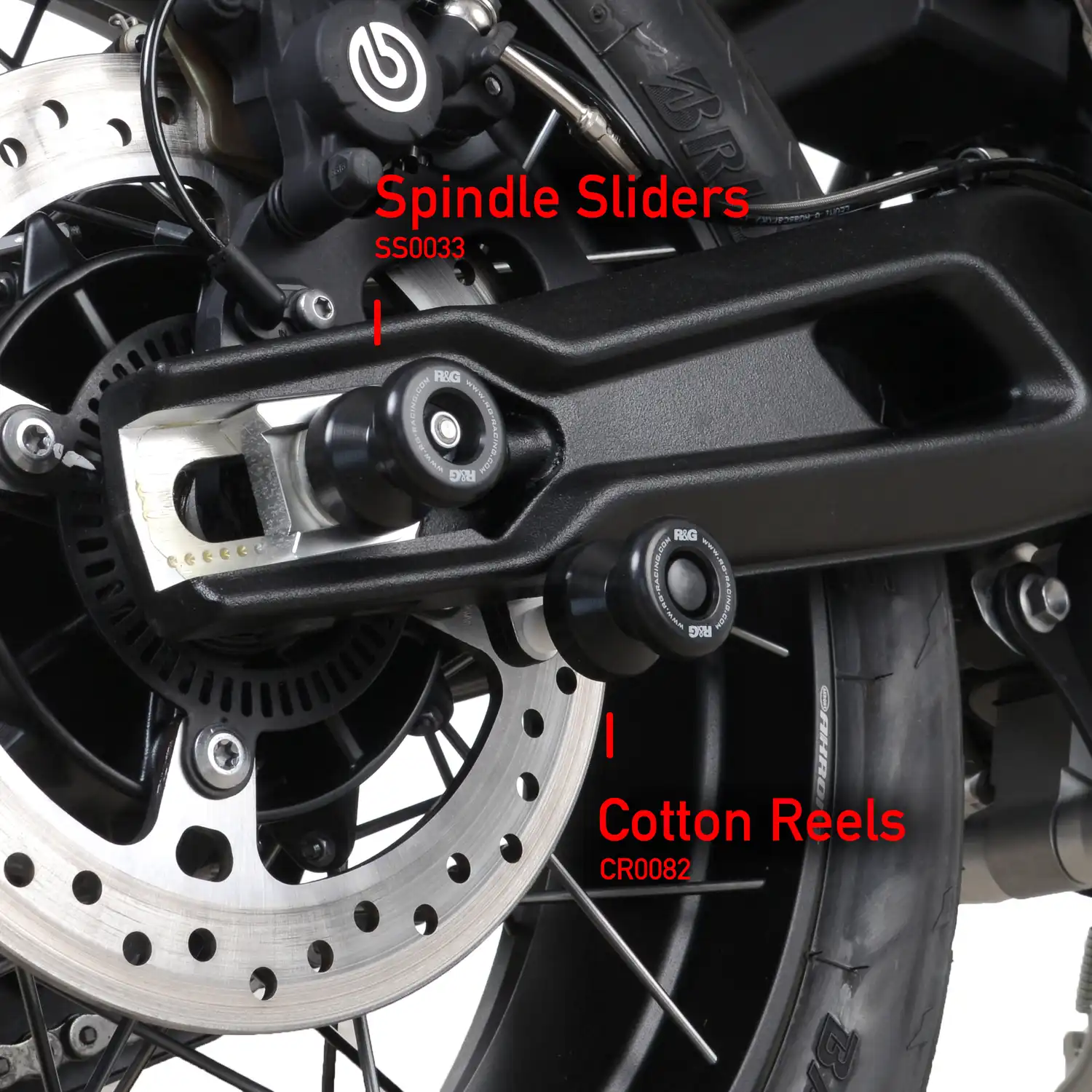 Spindle Sliders for the Triumph Tiger 800 & XC '11- / XCX & XRX '15 ...