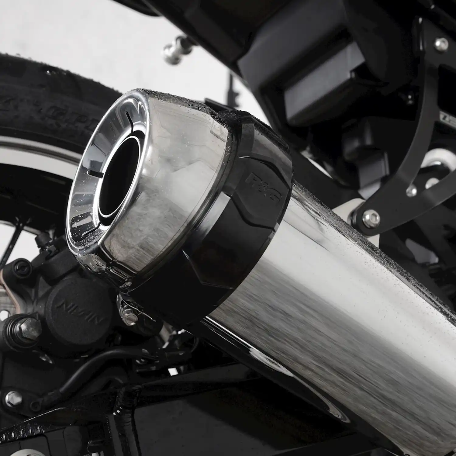 Supermoto style round can cover / Exhaust Protector EP0006