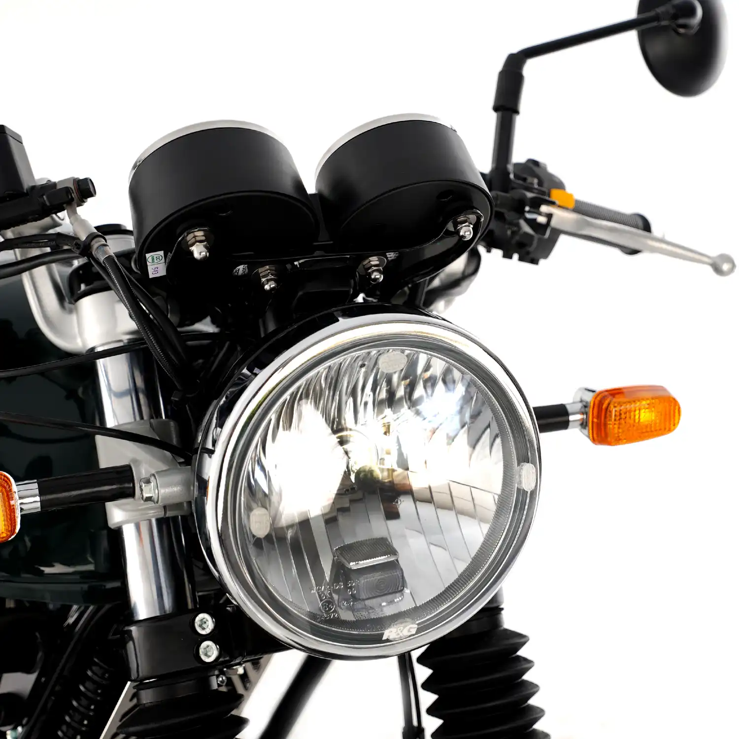 Headlight Shield for Royal Enfield Himalayan '17- & Triumph Speed Twin ...