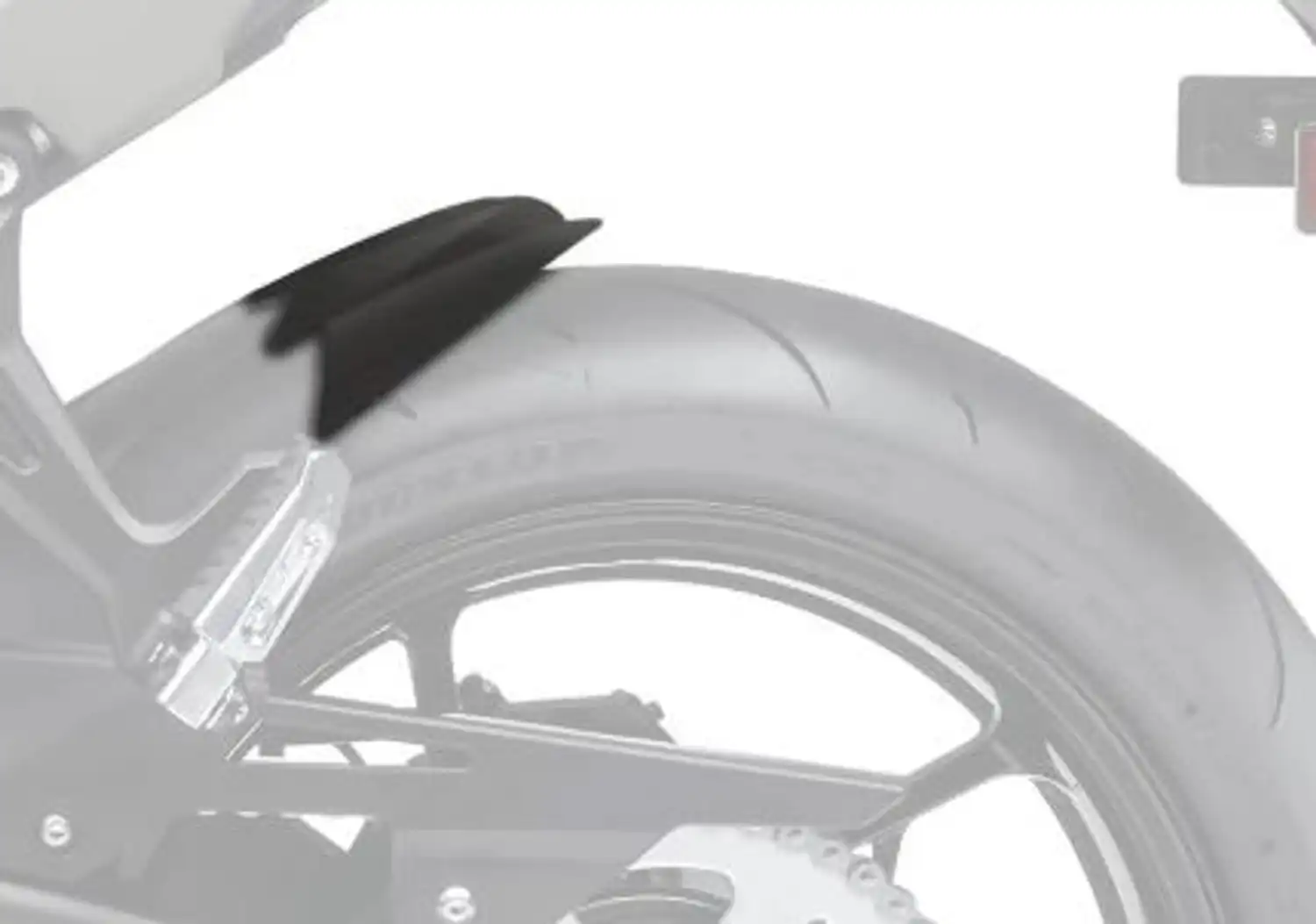 Hugger Extension Matte Black Kawasaki Z650 '17-, Z650RS '21- '24, Ninja ...