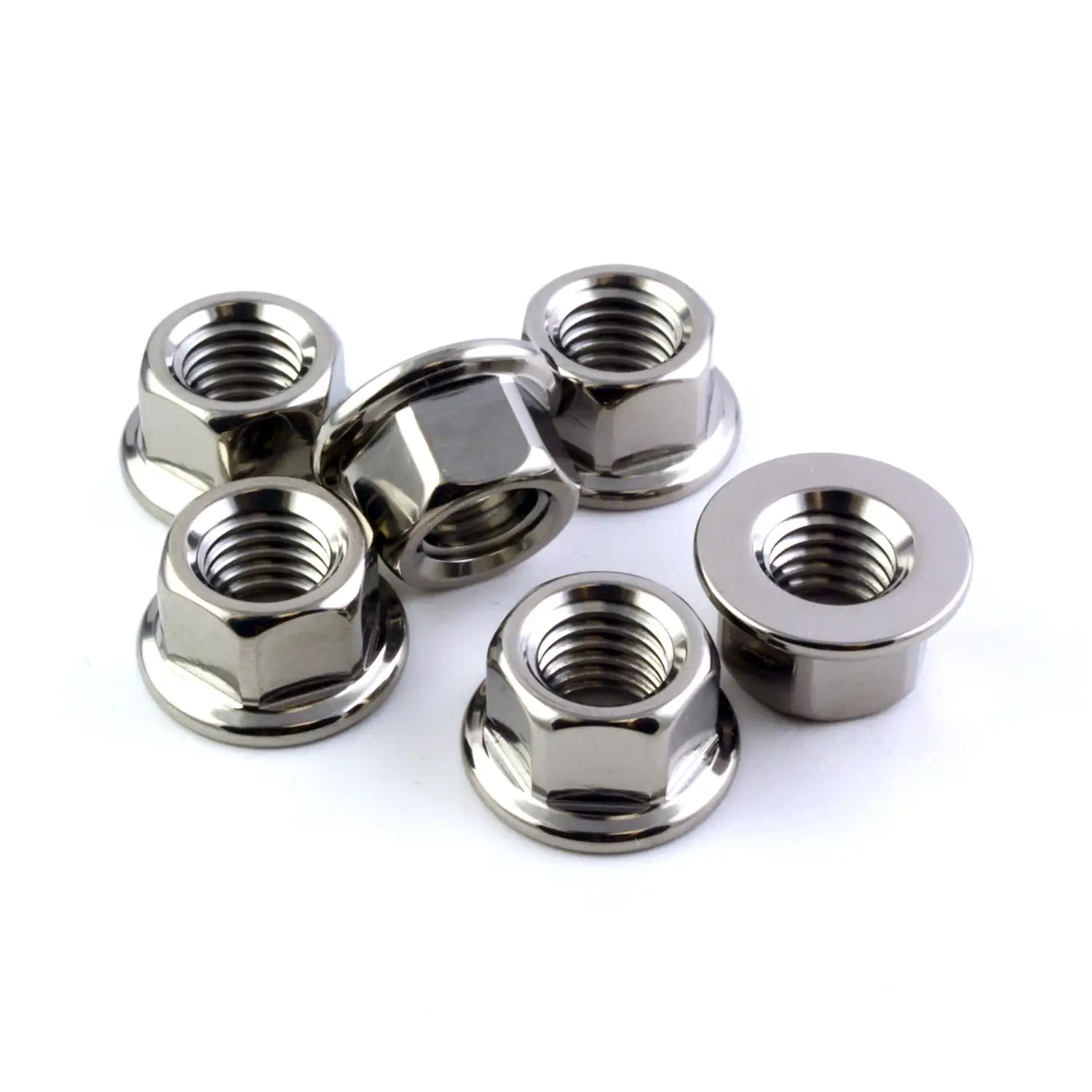 Titanium Sprocket Nuts M10X1.25 (6-piece set)