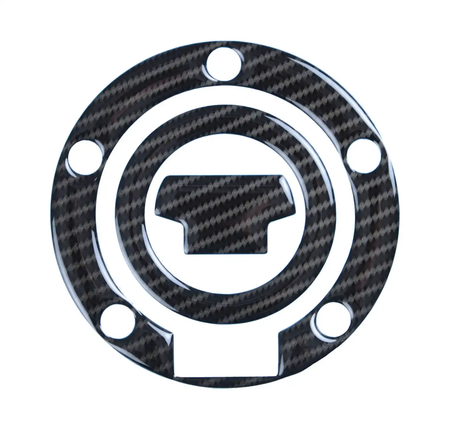 Red Dynamic Carbon Fibre Fuel Cap Protector for 'Most' Honda motorcycles