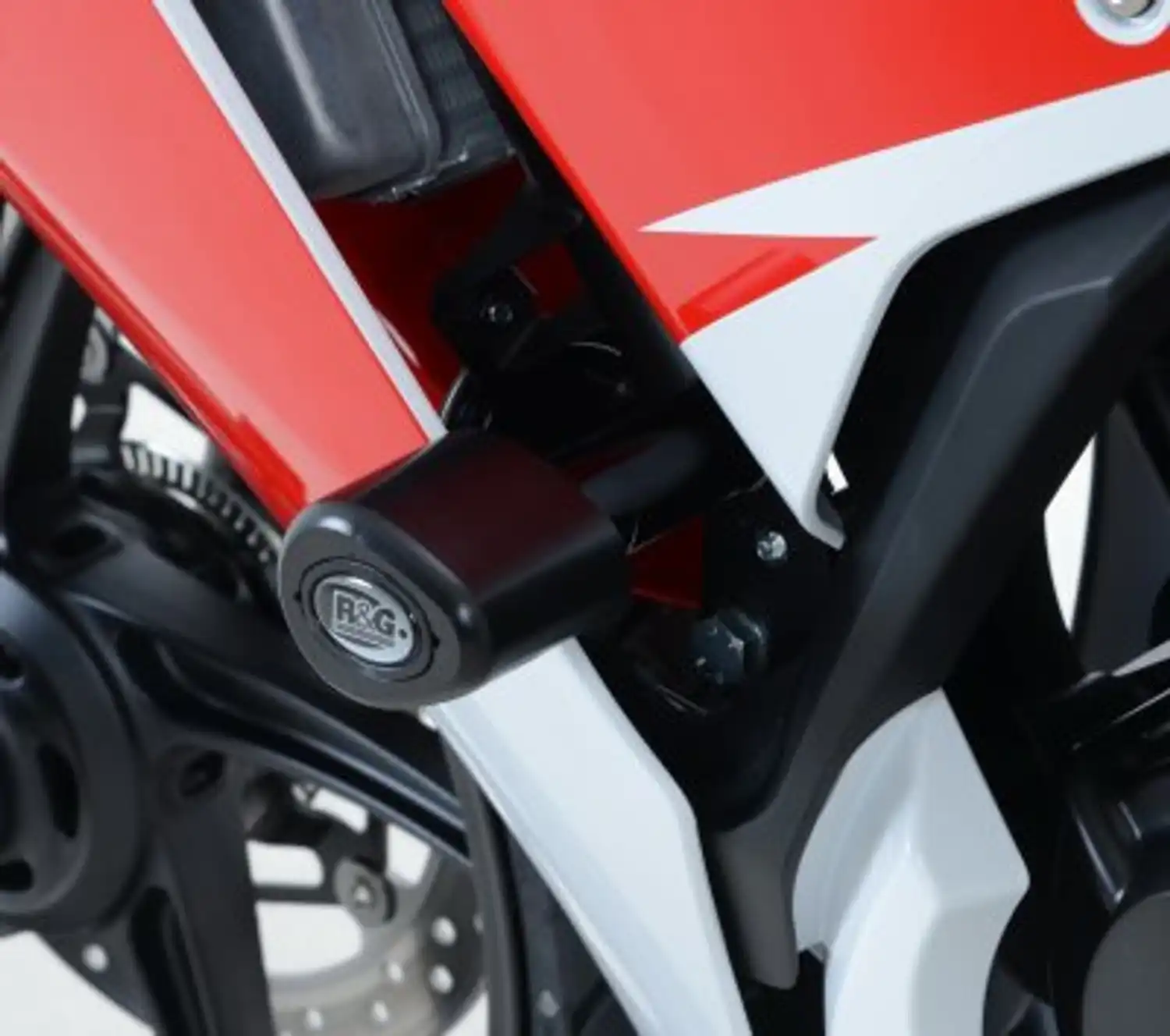 Honda CBR300R '14- Non Drill Aero Style Crash Protectors CP0375Bl CP0375WH